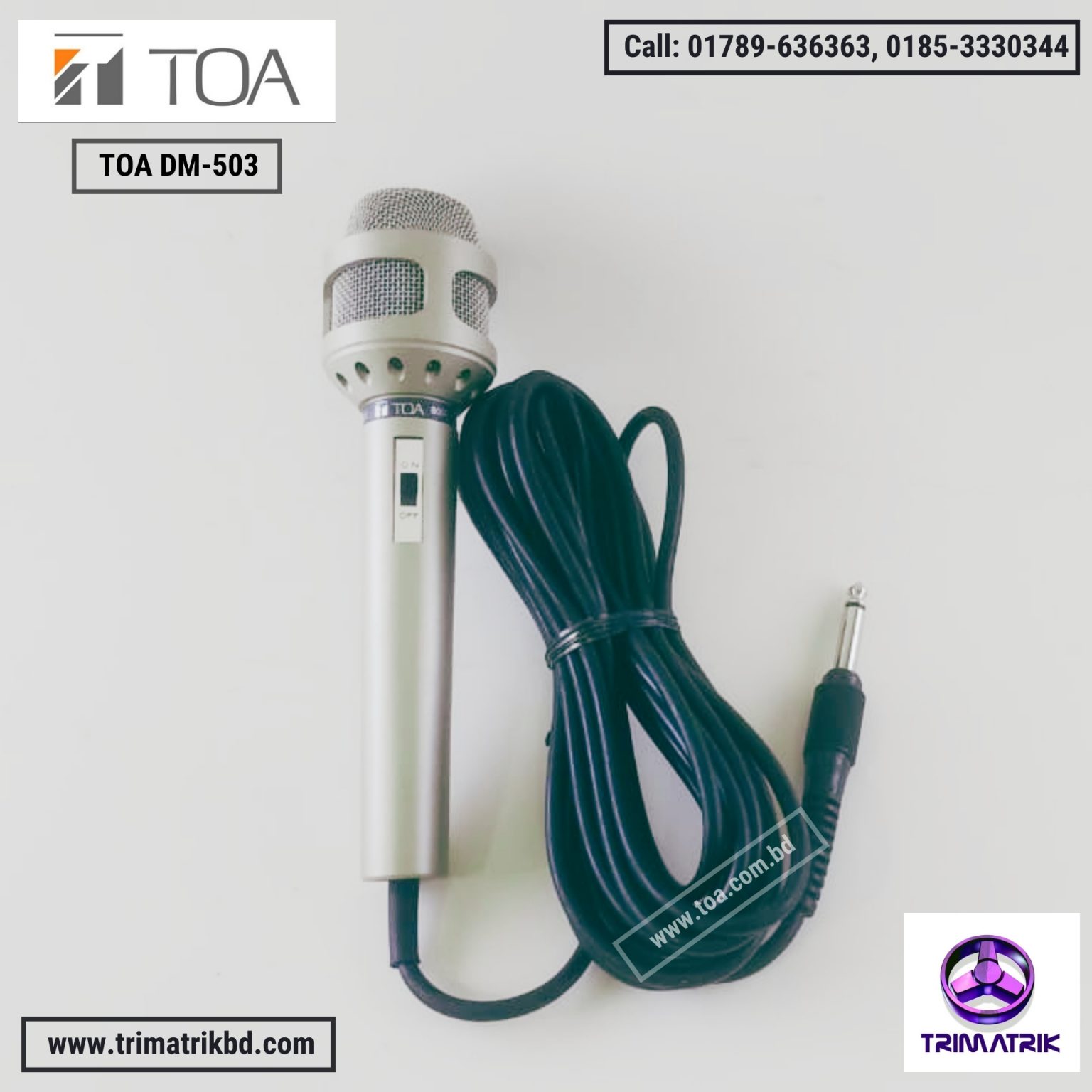 TOA DM-503 Dynamic Microphone - TOA Bangladesh PA System Supplier