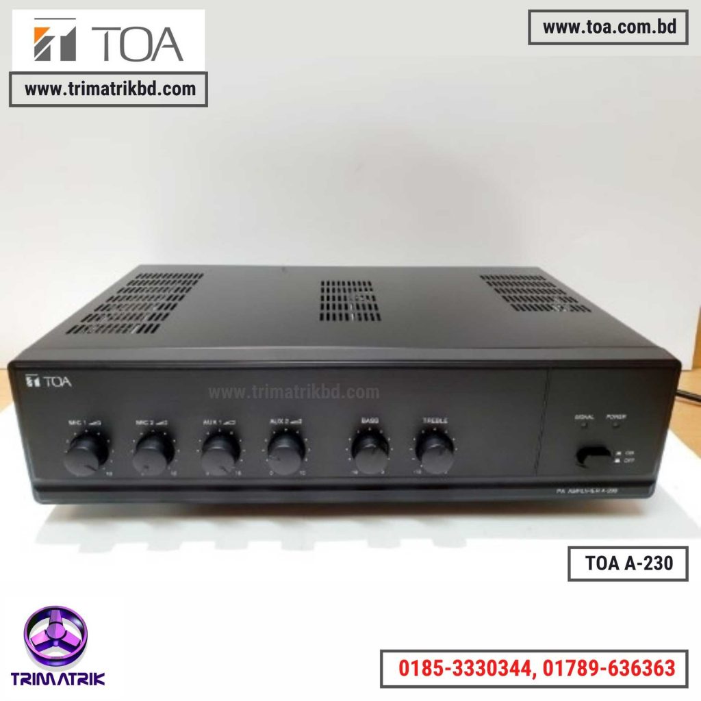 TOA A-230 30Watts Power Amplifier - Bangladesh | TOA PA System in BD