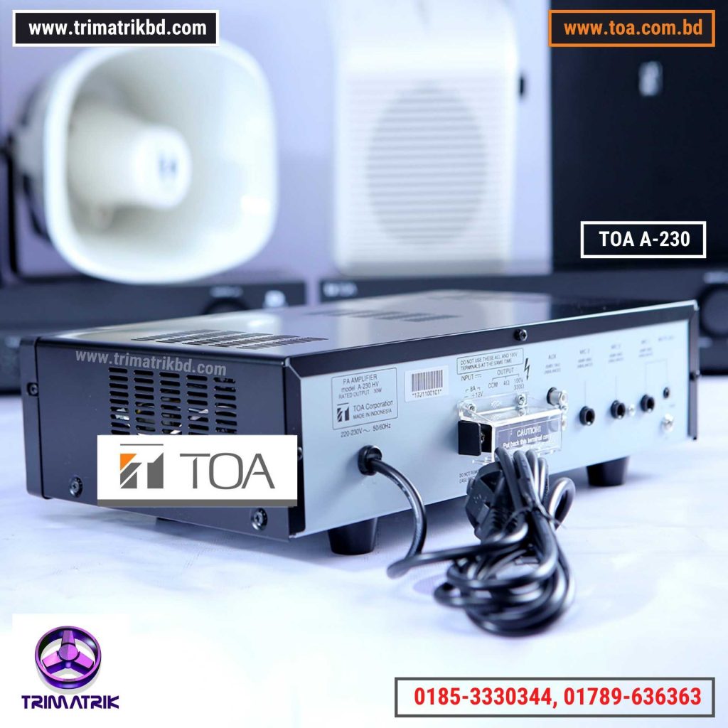 TOA A-230 30Watts Power Amplifier - Bangladesh | TOA PA System in BD