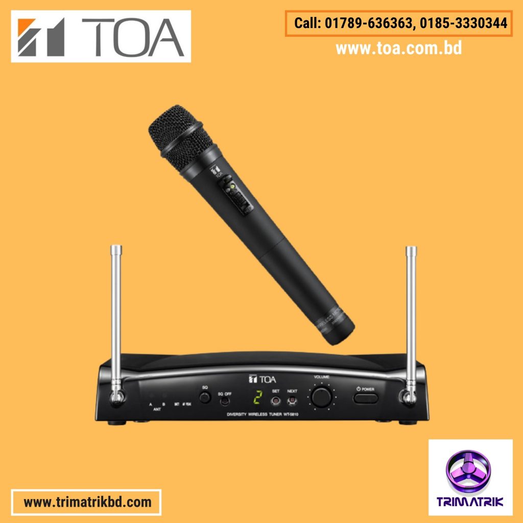 TOA WM-5225 With WT-5810 UHF Wireless Microphone | Toa Bangladesh